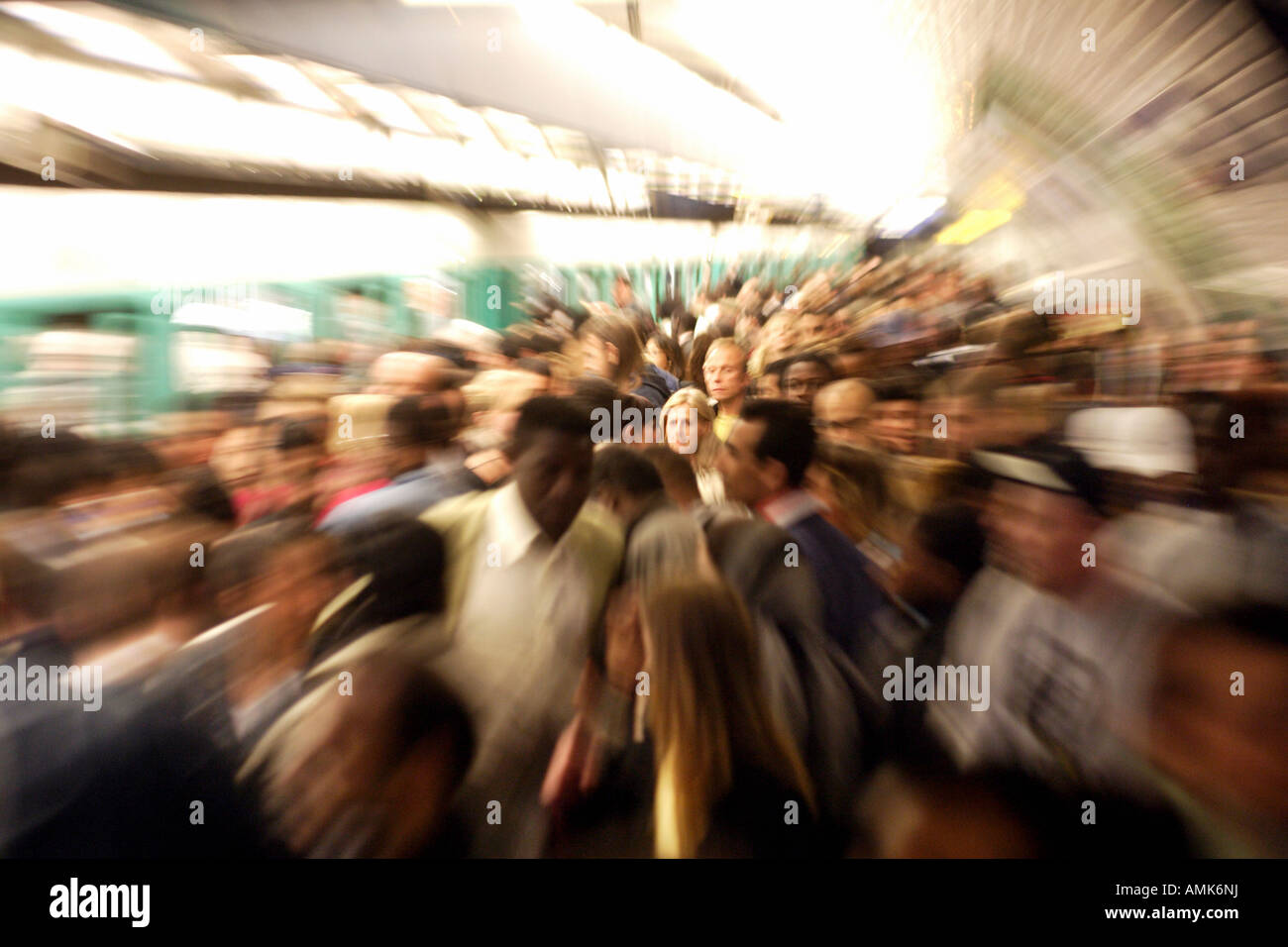 A crowded metro station, Paris, France Stock Photo - Alamy