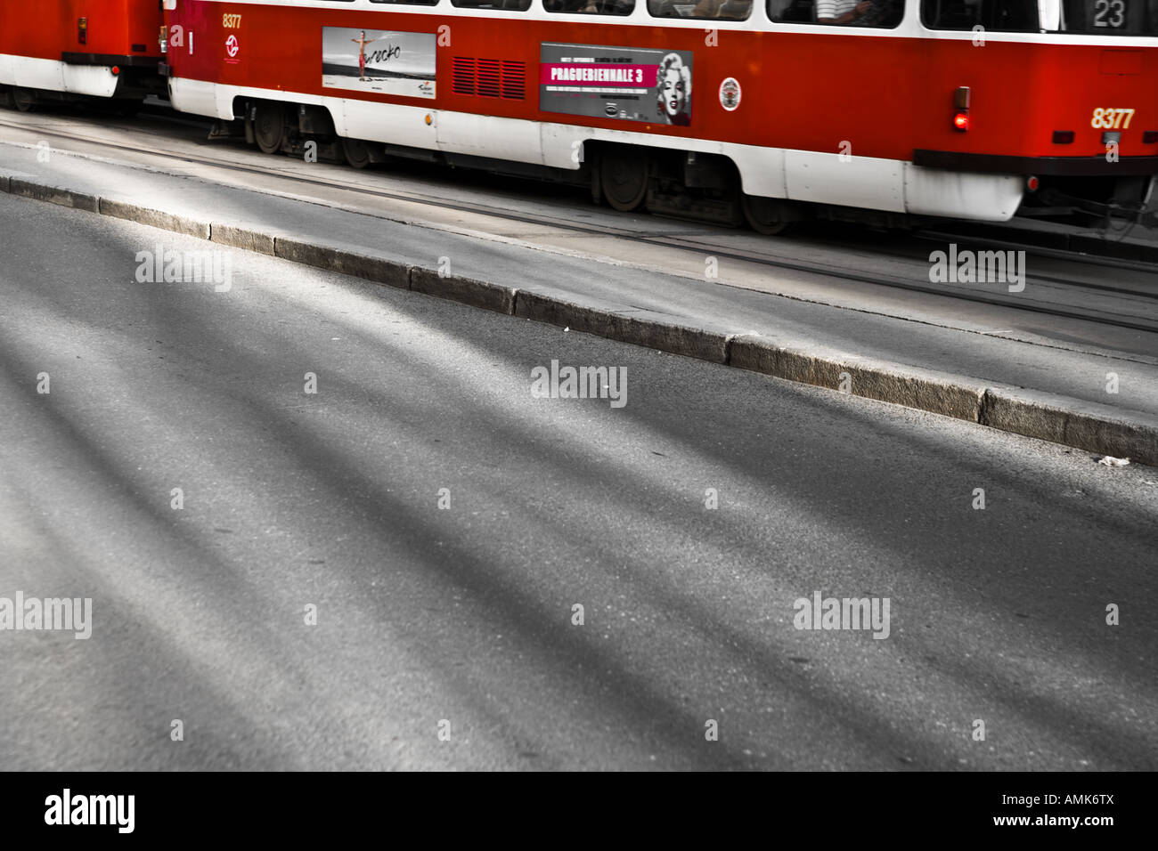 The bottom half of a Tram in Prague Stock Photo - Alamy