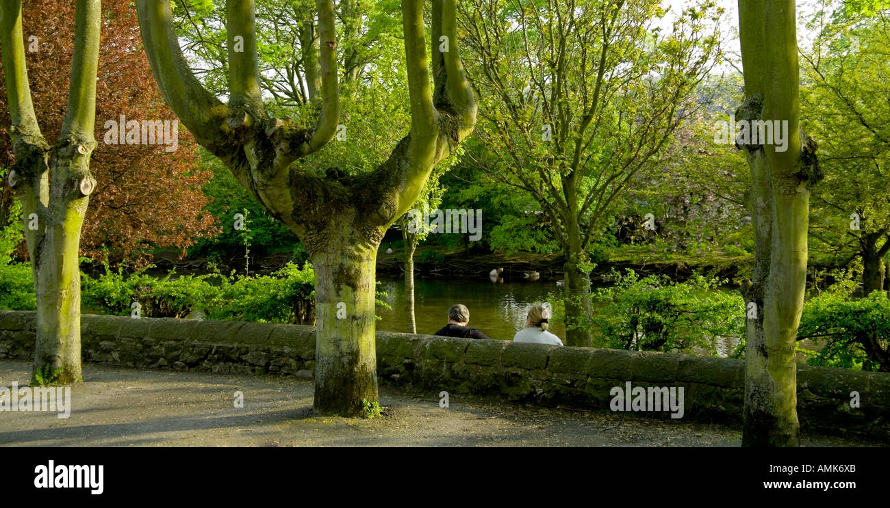 england derbyshire peak district national park bakewell Stock Photo - Alamy