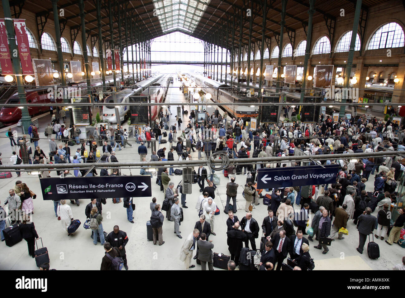 The railway station Gare du Nord, Paris, France Stock Photo - Alamy