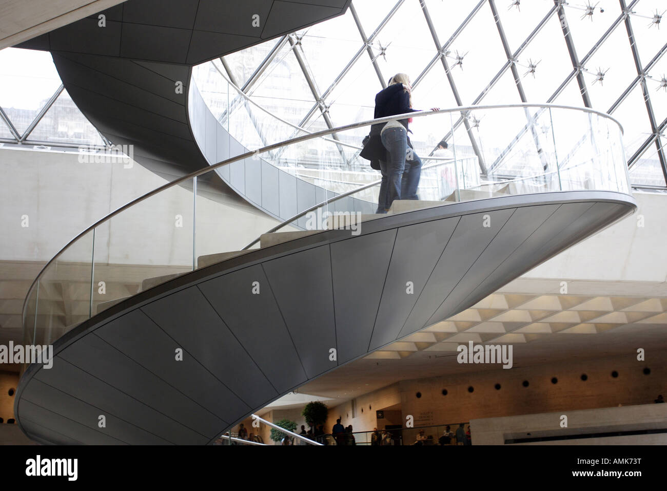 Spiral staircase in the Louvre Museum, Paris, France Stock Photo - Alamy