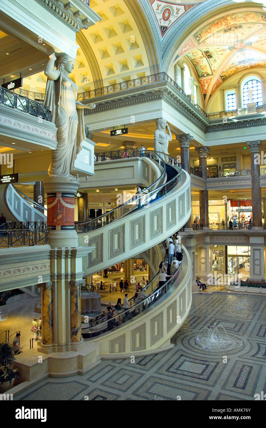 An interior shopping complex on The Strip in Las Vegas Nevada USA Stock ...