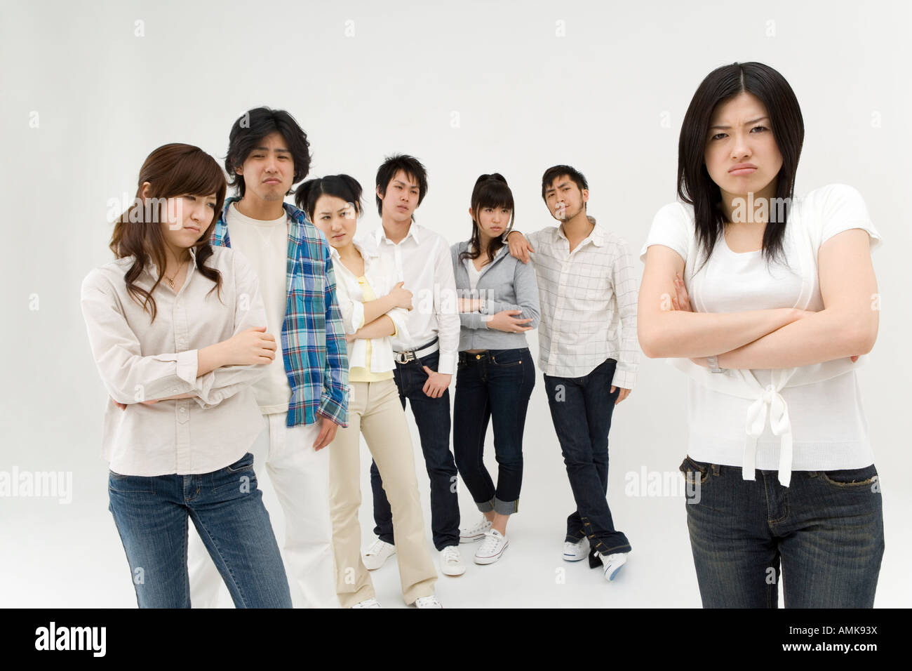 Young adults group conflict hi-res stock photography and images - Alamy