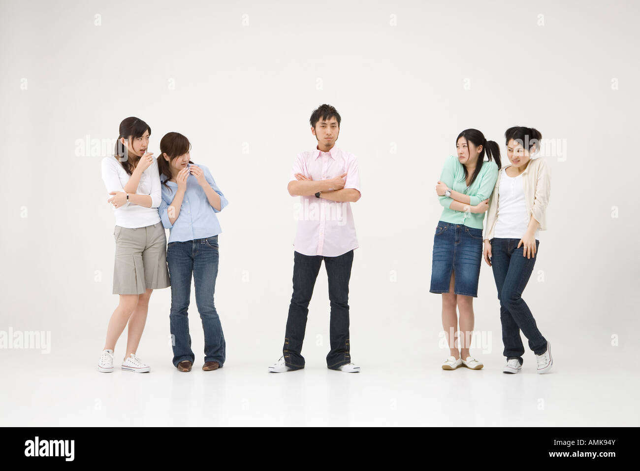 Women among men hi-res stock photography and images - Alamy