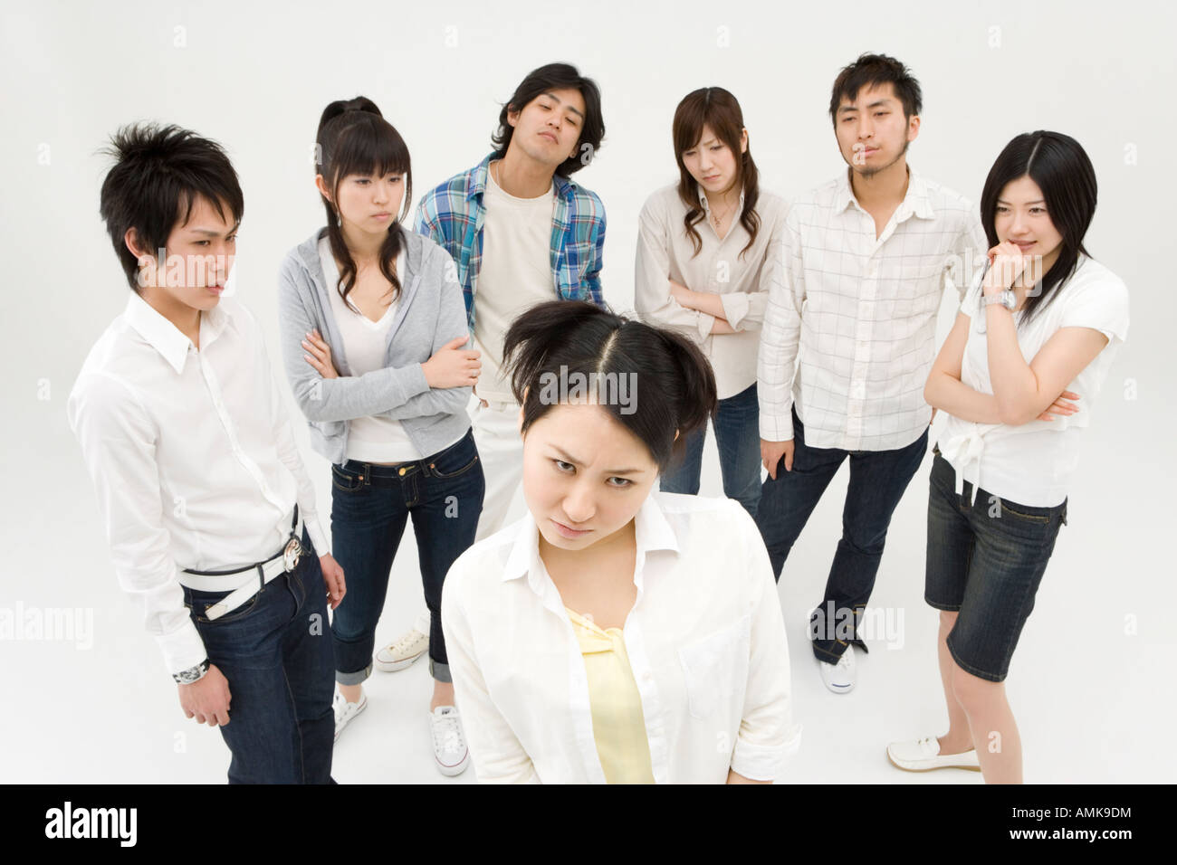 Young adults group conflict hi-res stock photography and images - Alamy