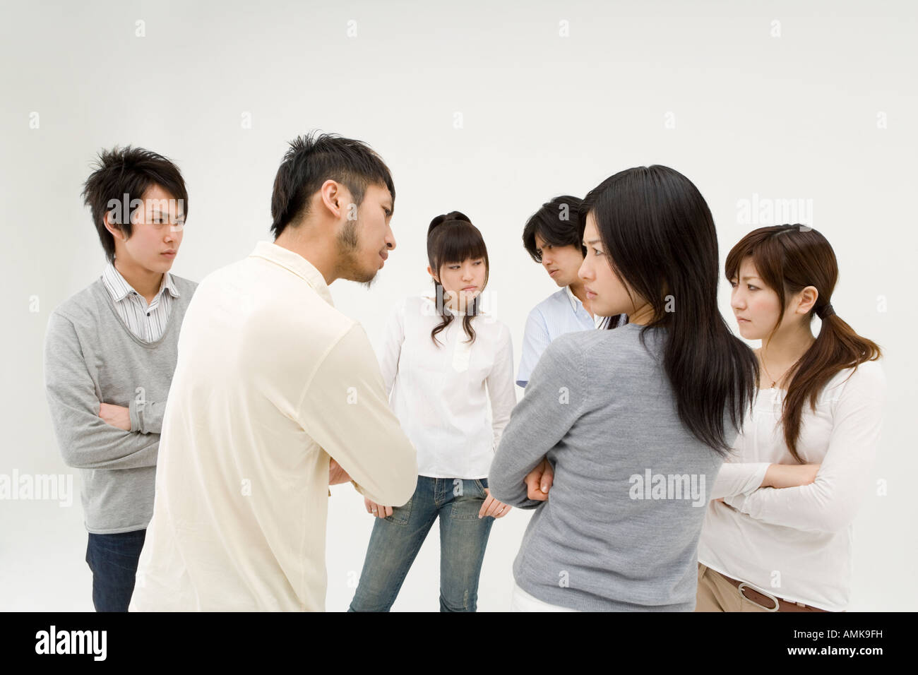 Group of people arguing Stock Photo - Alamy