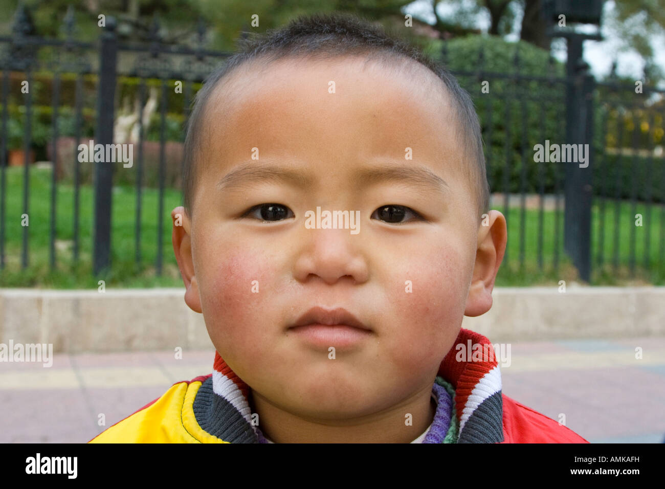 Closeup Portrait of a Young Chinese Boy Beijing China Stock Photo - Alamy