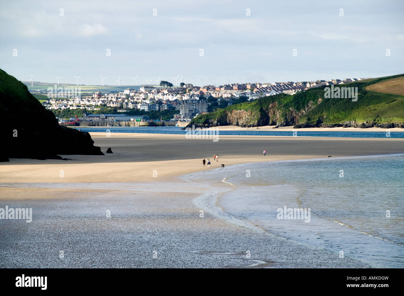 A view of Daymer Bay and Padstow Stock Photo - Alamy
