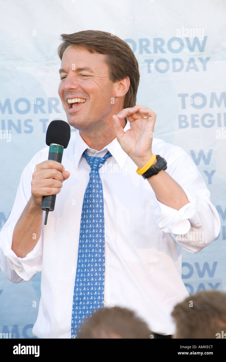 Presidential Candidate John Edwards at a rally Stock Photo - Alamy