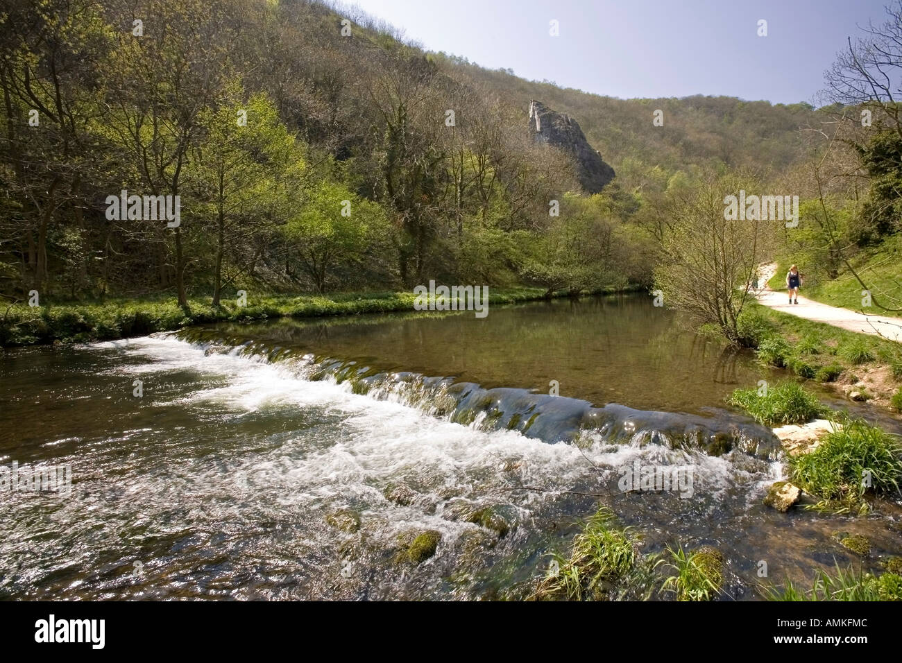 england derbyshire peak district national park valley of the river dove ...