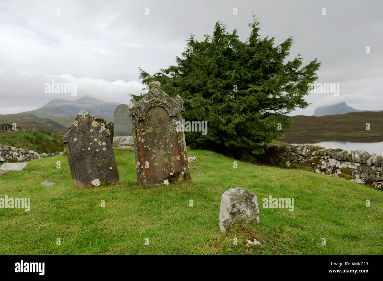 Ancient clan burial ground of the MacLeods of Assynt at Elphin, south ...