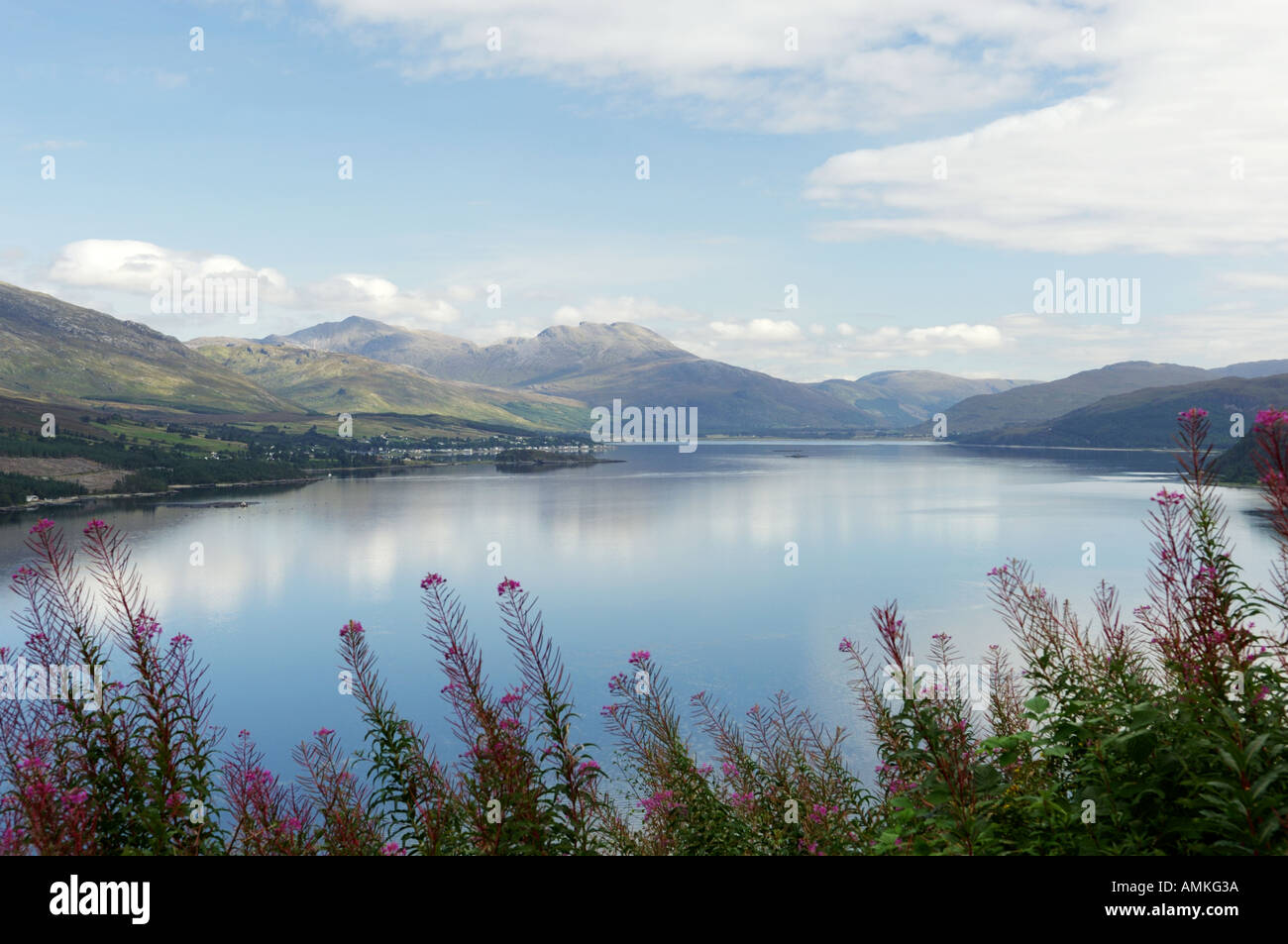 Loch Carron seen from near Stromeferry in northwest Scottish Highlands ...