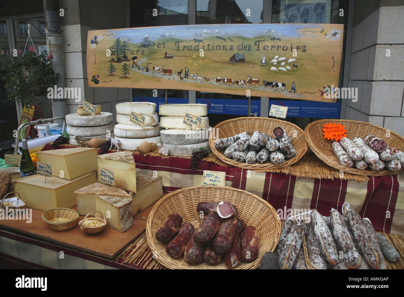 Beaune - A view of traditional local products on display at Beaune ...