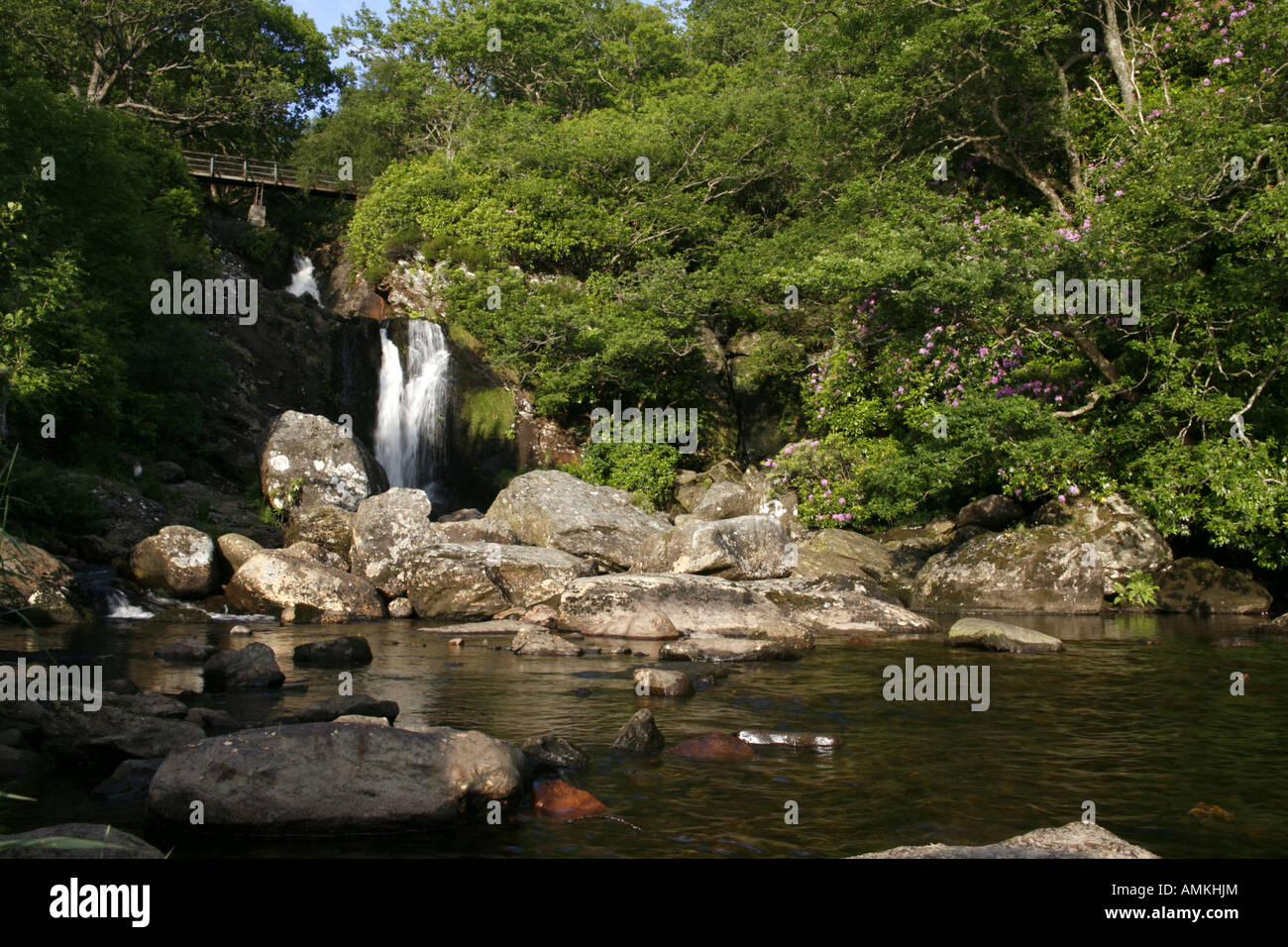 Waterfall behind Inversnaid Stock Photo - Alamy