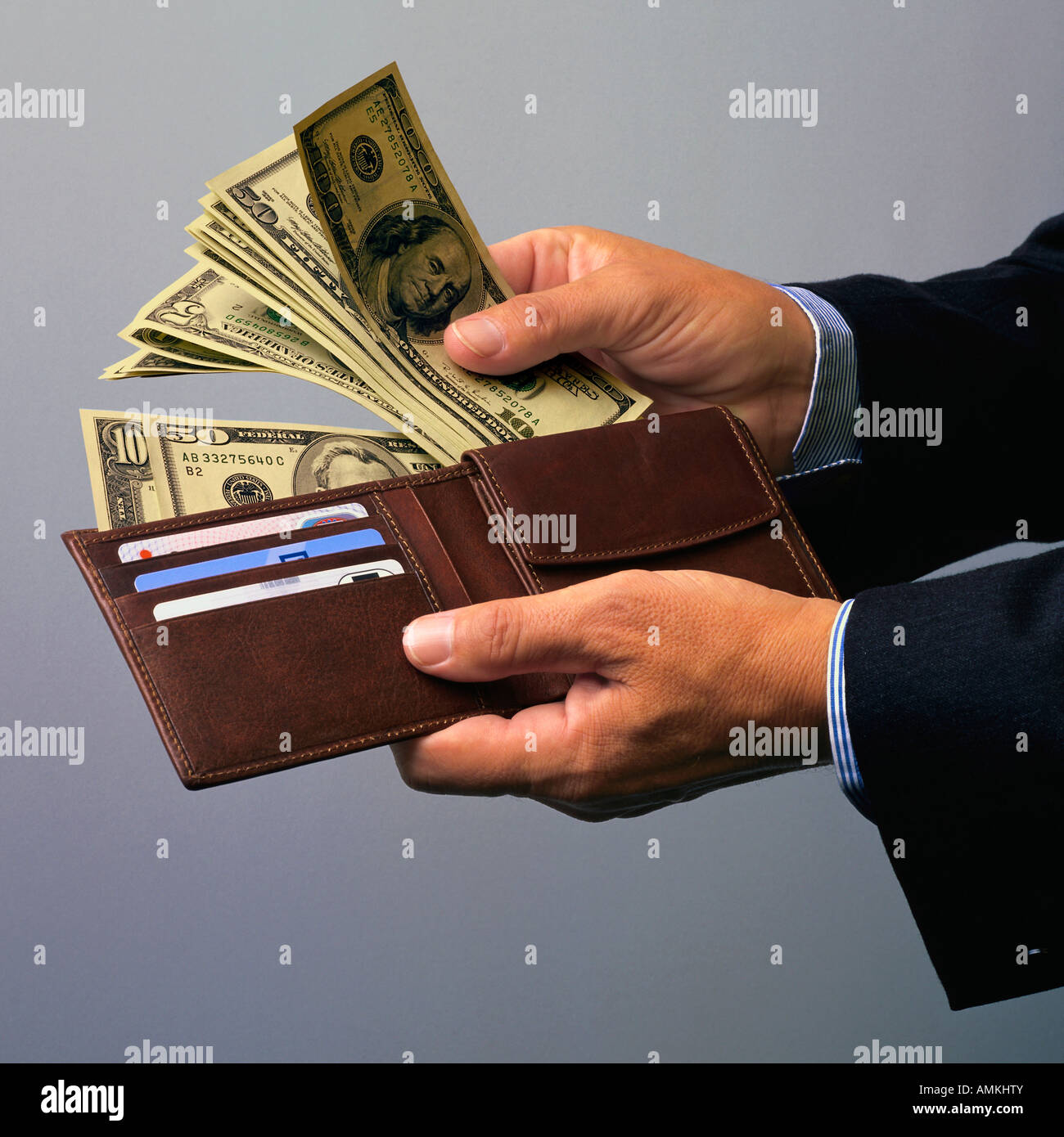 Fifty dollar bill hands hi-res stock photography and images - Alamy