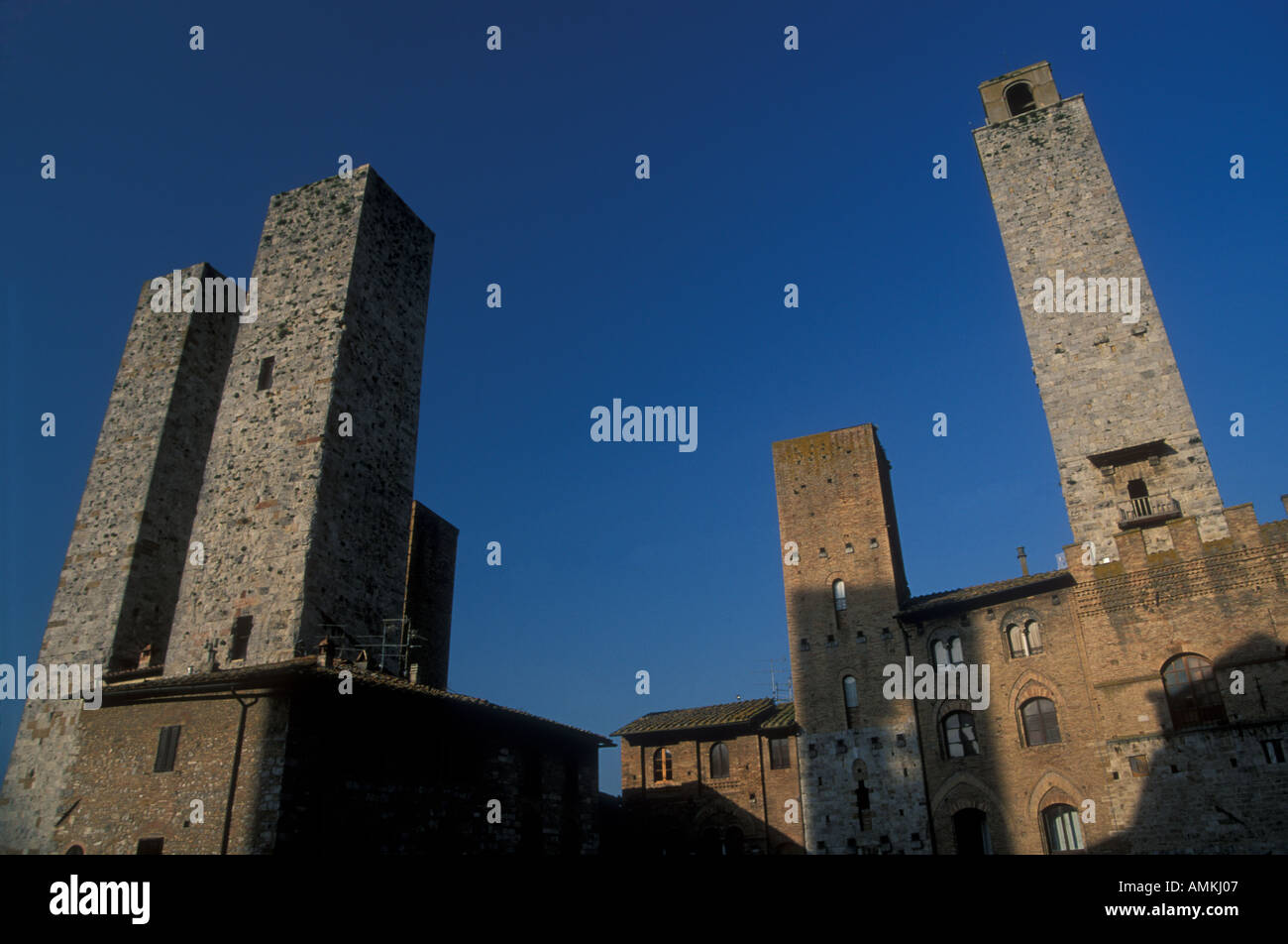 towers of medieval city San Gimignano Tuscany italy Stock Photo - Alamy