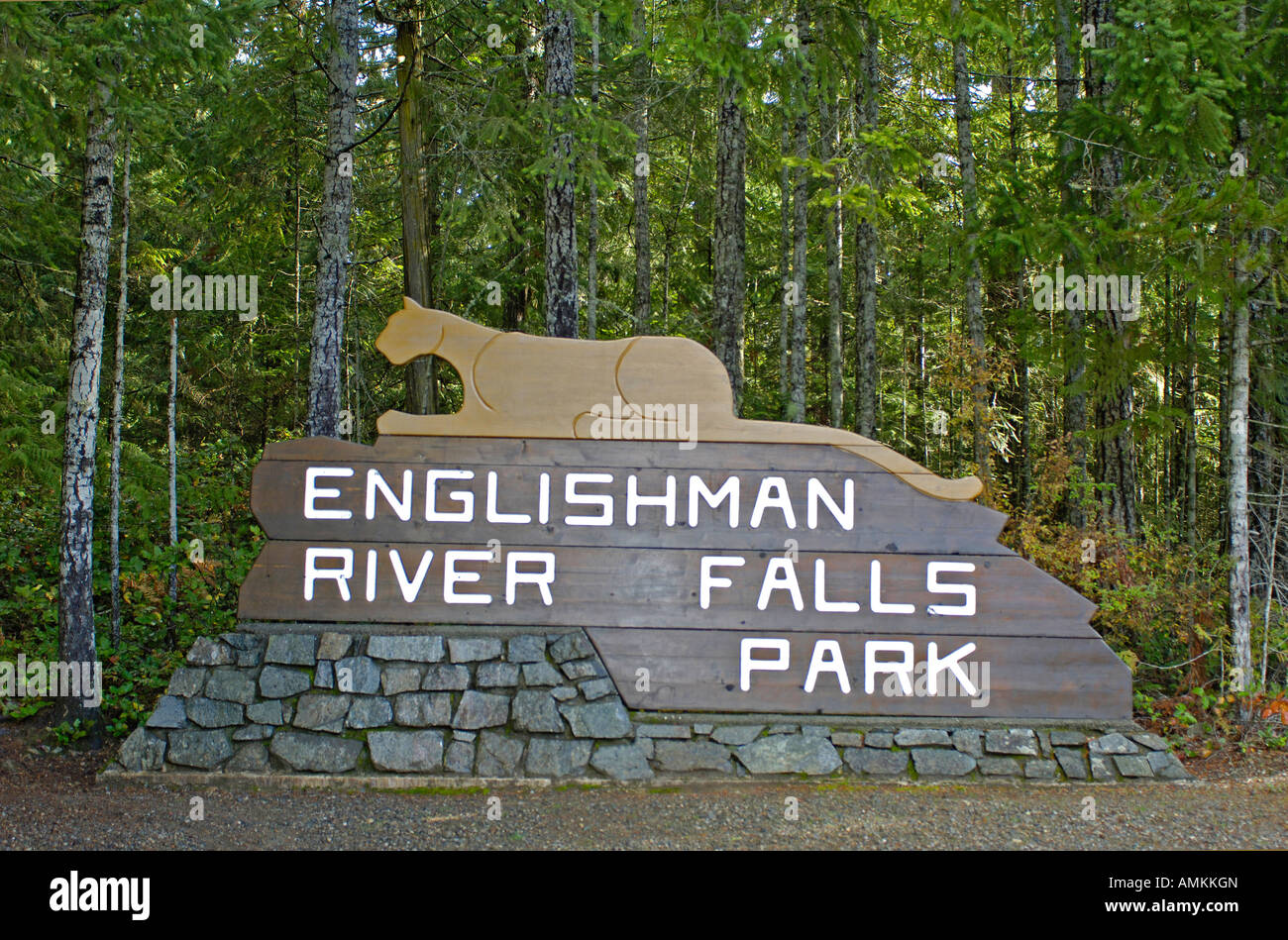 Englishman River Falls Provincial Park Sign Stock Photo - Alamy
