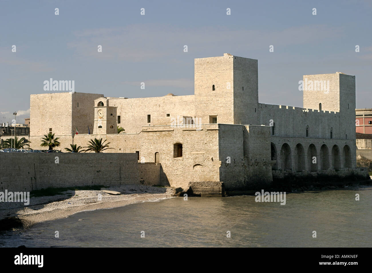 Italy Trani castle Stock Photo - Alamy
