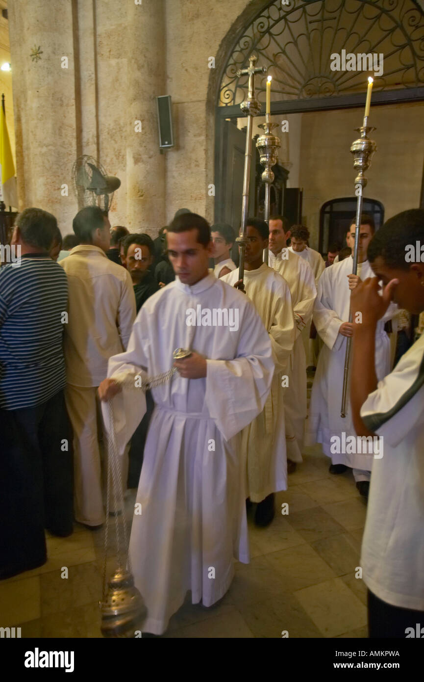 Catholic Sunday Sermon lead by Church officials at the Catedral de la ...