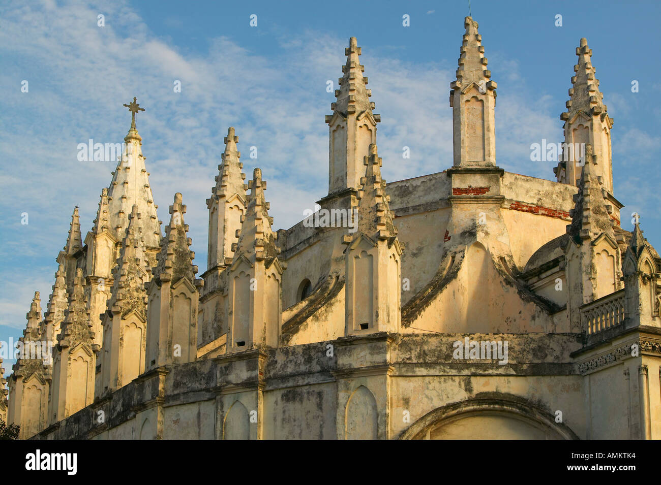 Very old Cuban church in Havana with cross on top Stock Photo - Alamy