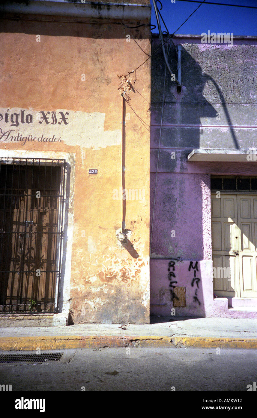Colourful houses Merida Mexico Stock Photo - Alamy