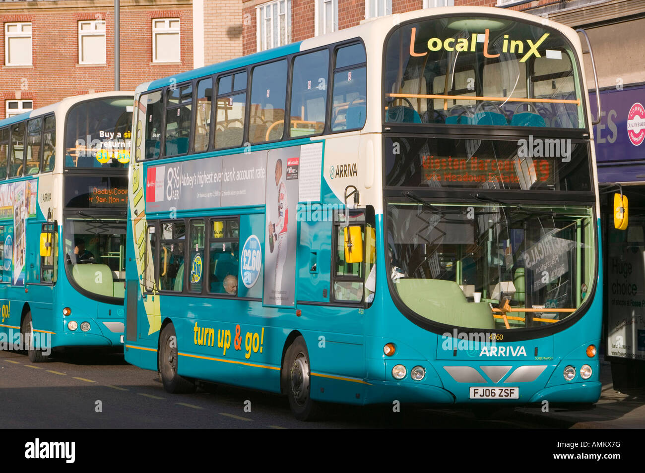 Buses in Leicester Leicestershire UK Stock Photo - Alamy