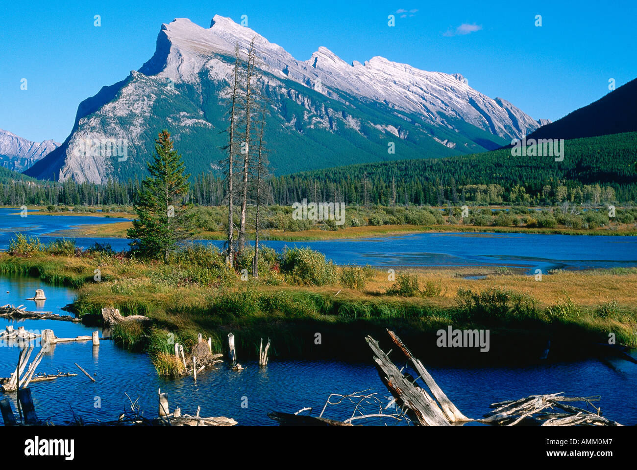 Mount Rundle, Vermilion Lakes, Banff National Park, Alberta, Canada ...