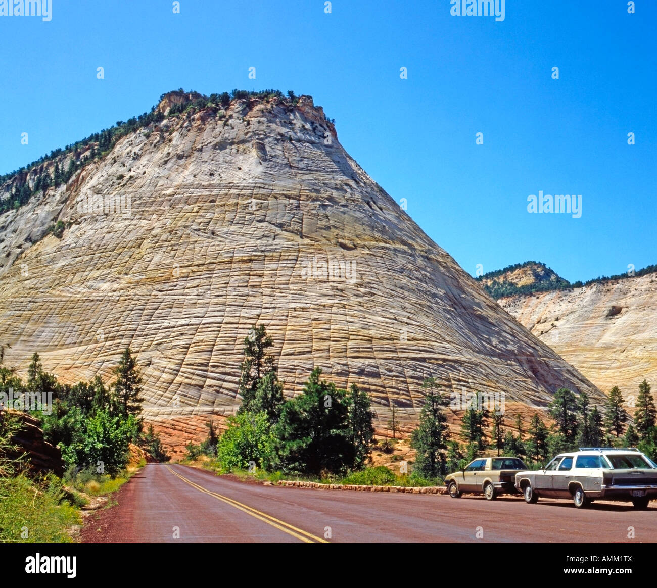 Checkerboard mesa Zion National Park, Utah, USA Stock Photo - Alamy