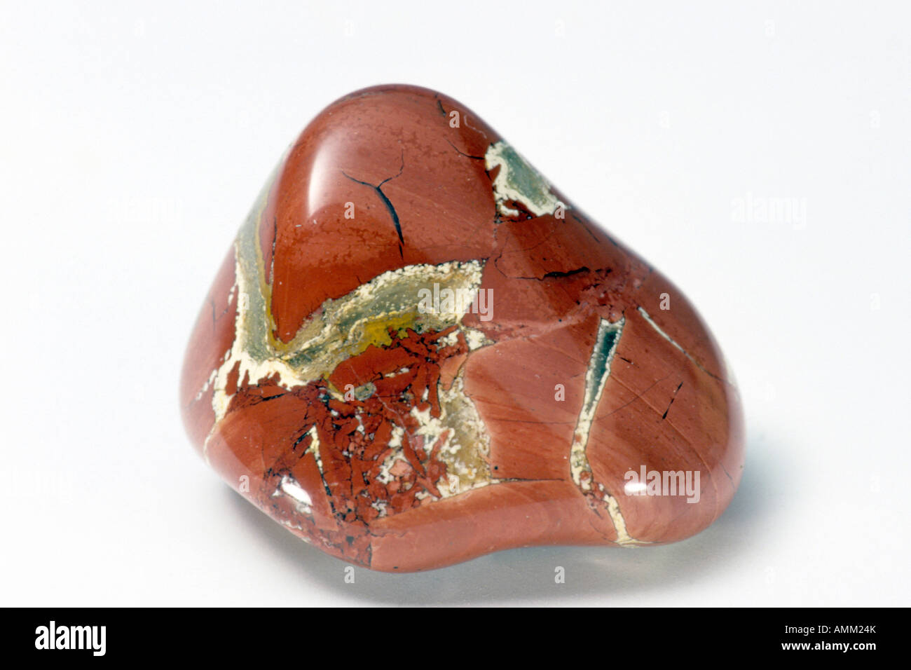 Jasper (iron stained semi-crystalline silicon oxide (SiO2)). Tumble ...