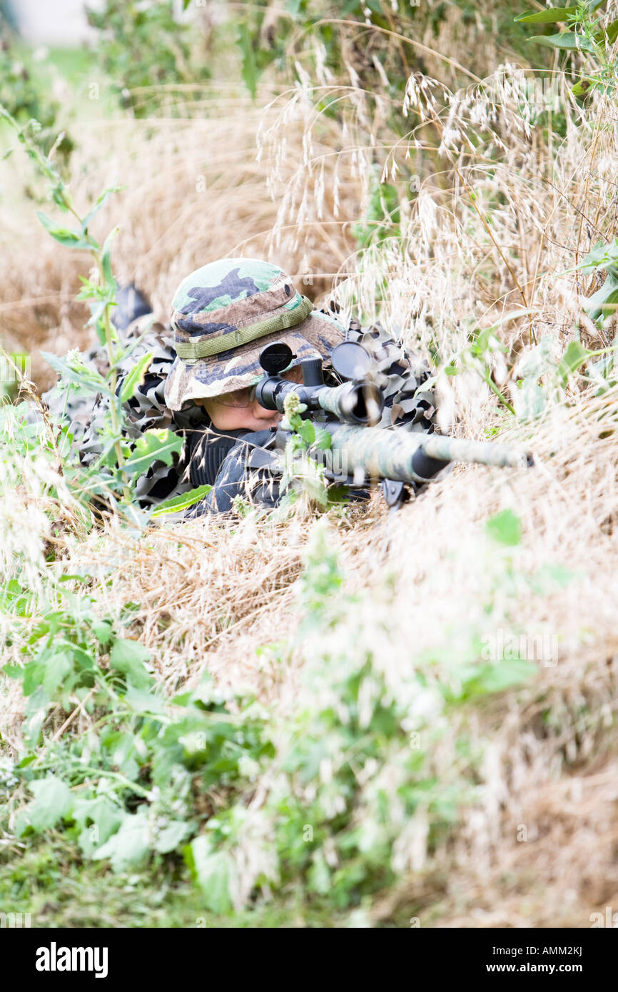 SORT, prison SWAT team, sniper in position observing a target. SORT ...