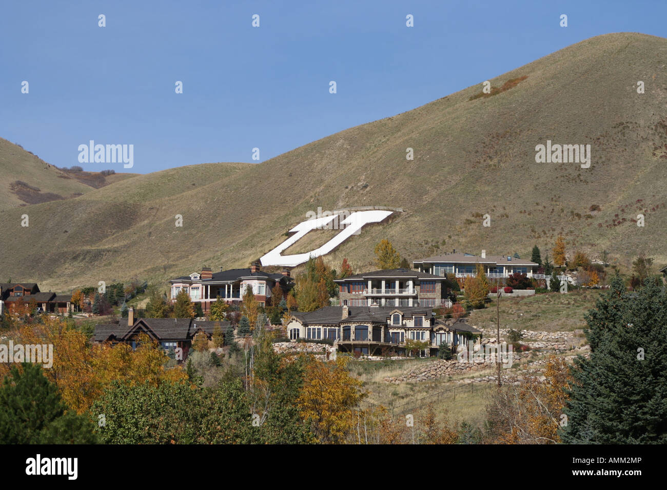 Giant painted U on hillside at University of Utah Salt Lake City ...