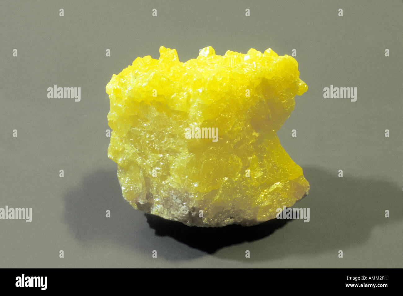 Sulfur crystal, studio picture Stock Photo - Alamy