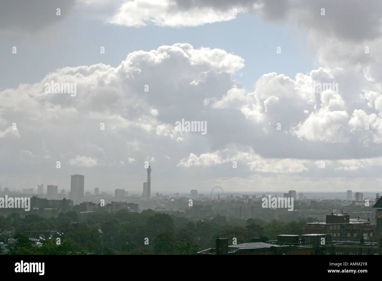 Sudden Rain Storm over Central London Stock Photo - Alamy