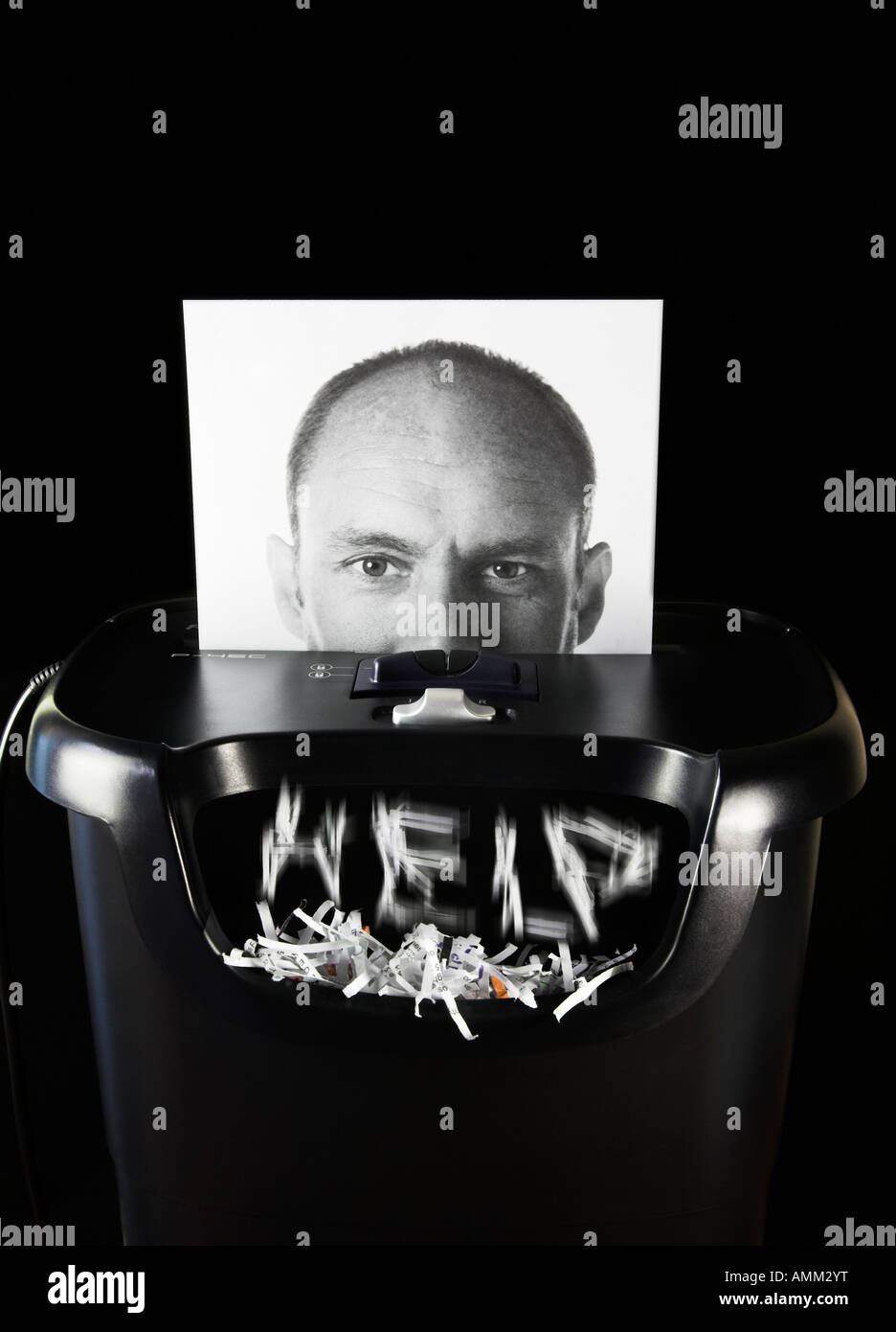 Paper shredder man hi-res stock photography and images - Alamy