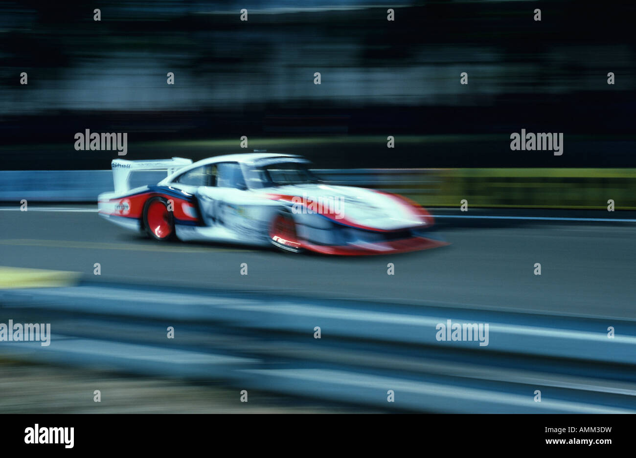Martini Porsche 935/78 (nicknamed "Moby Dick") at speed, Le Mans 24 ...