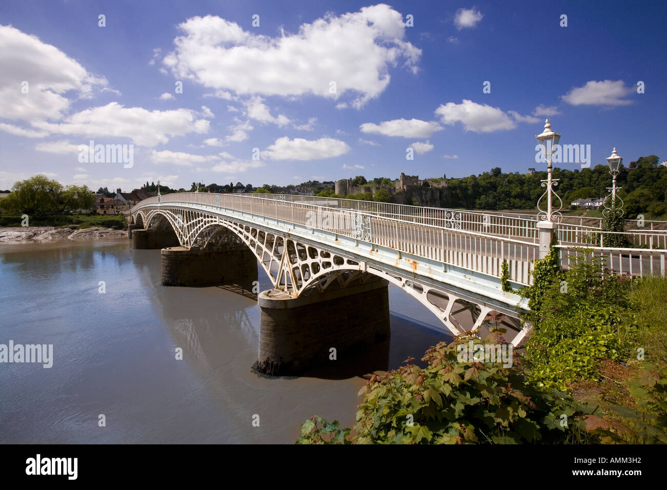 iron bridge over the river wye chepstow monmouthshire the border ...