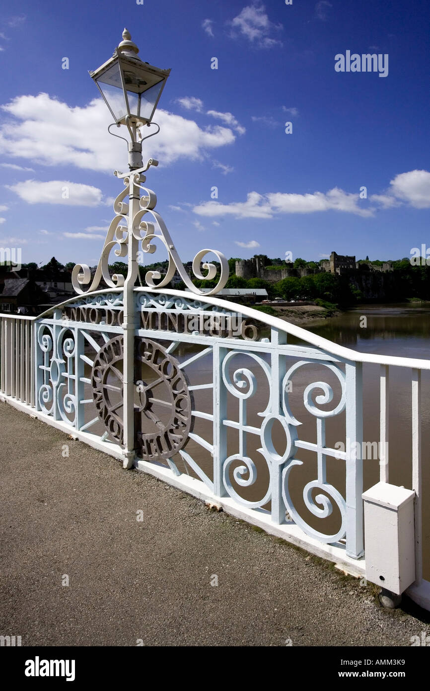 iron bridge over the river wye chepstow monmouthshire the border ...