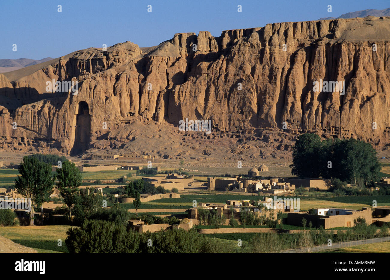 The Bamiyan Valley. Showing the large Buddha, circa 5th century ...