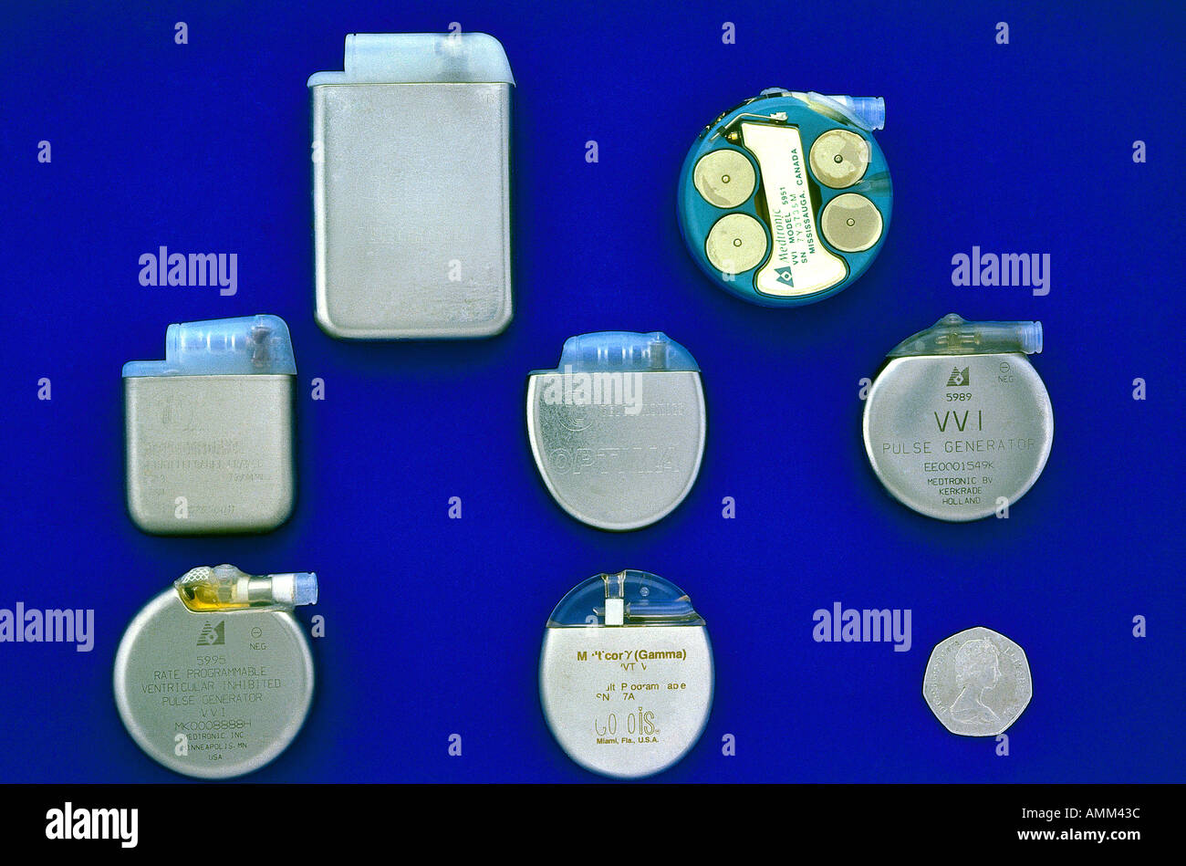 Various cardiac pacemakers Stock Photo - Alamy