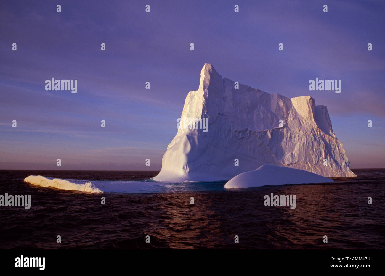 Iceberg at sunset Stock Photo - Alamy