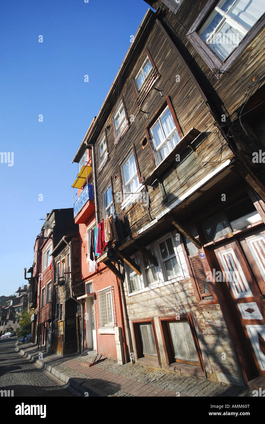 ISTANBUL. Traditional wooden Ottoman era houses in the Sultanahmet ...