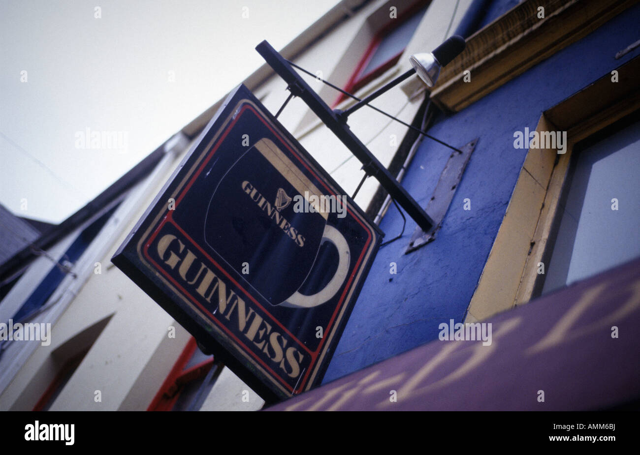 a traditional Guinness sign outside a pub, Ireland Stock Photo - Alamy