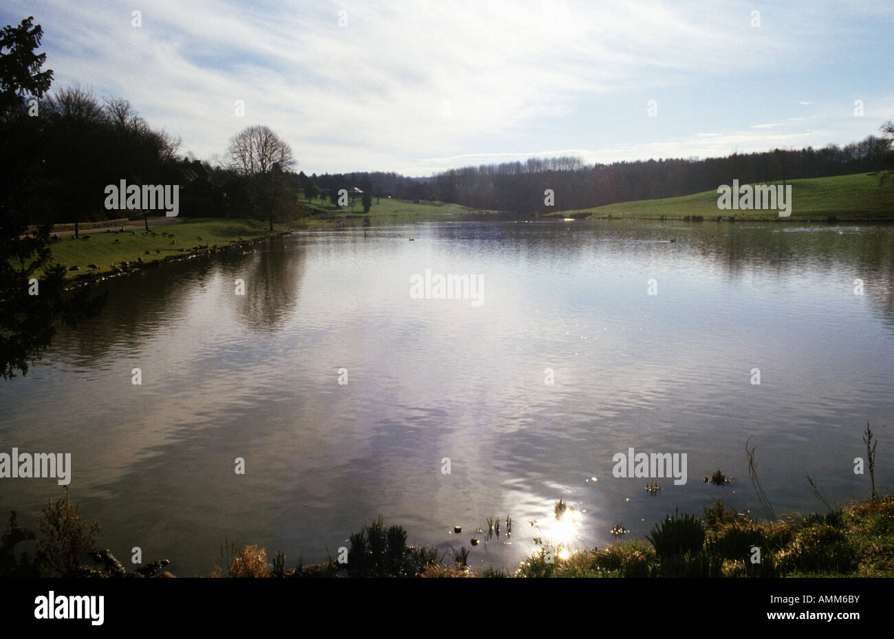 the river Len, Leeds Castle Kent UK Stock Photo - Alamy