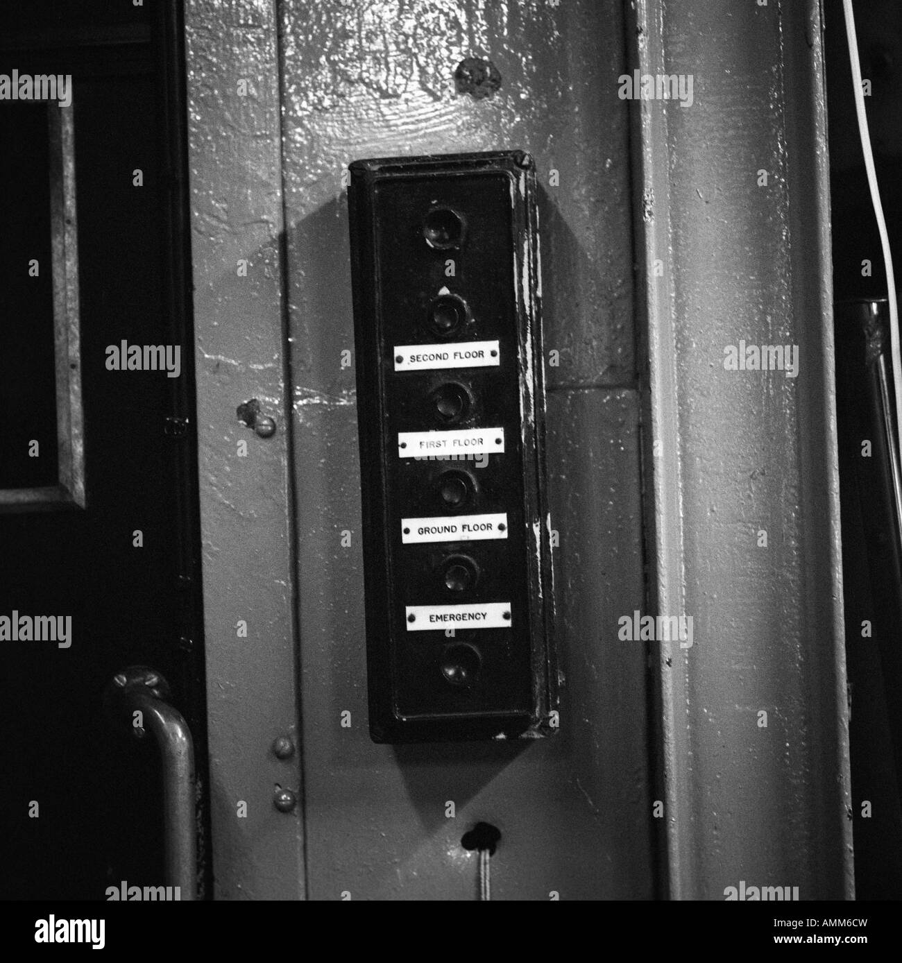 Elevator buttons Black and White Stock Photos & Images - Alamy
