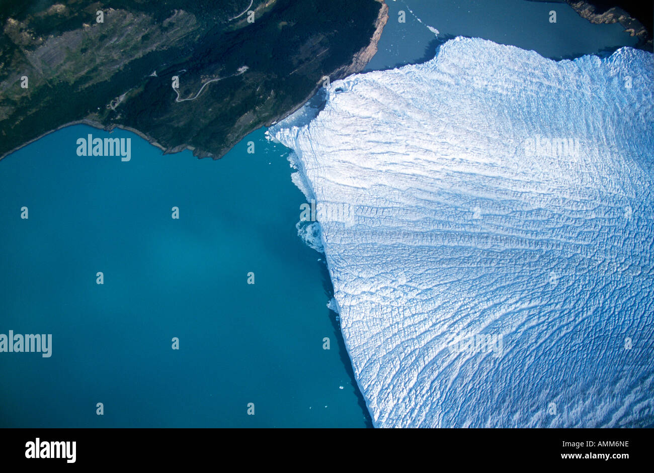 Aerial view of Perito Moreno Glacier near El Calafate Patagonia ...