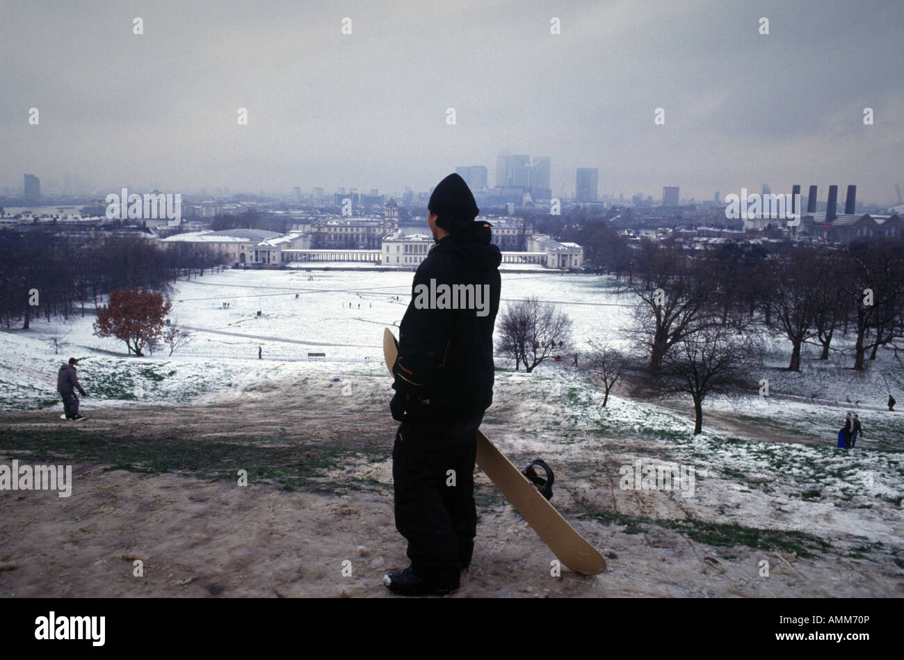 snowboarder, Greenwich Park, London Stock Photo - Alamy