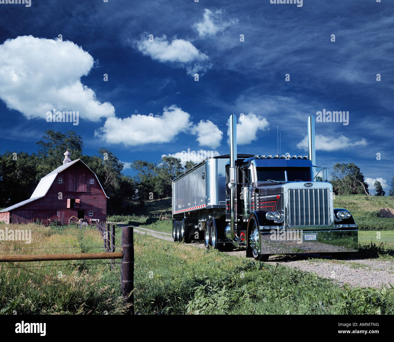 Delivery freight lorry hgv agricultural shiny chrome big rig bigrig hi ...