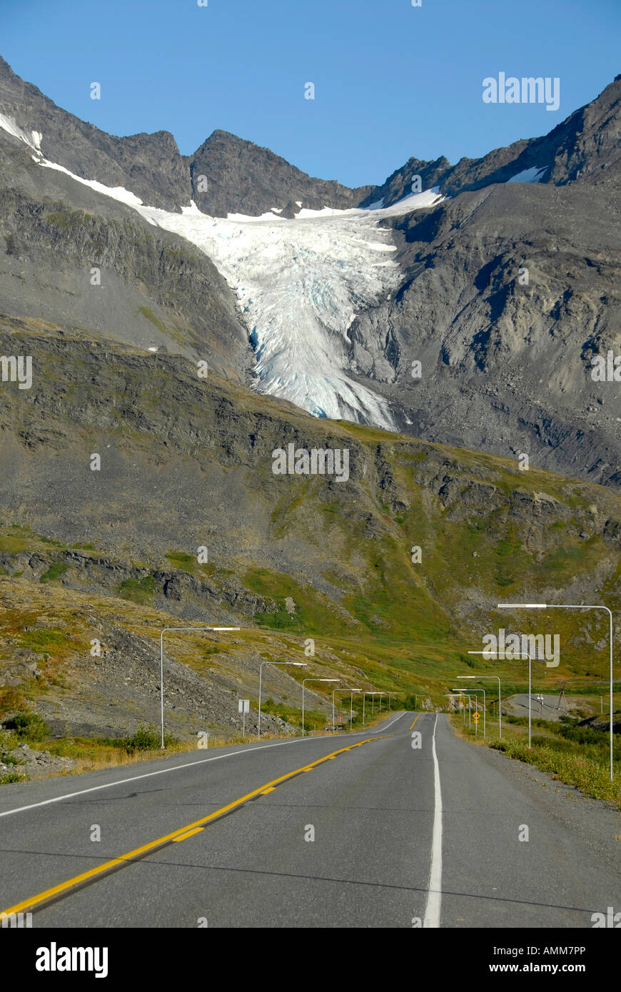 Snow Poles Line Richardson Highway Thompson Pass near Worthington ...