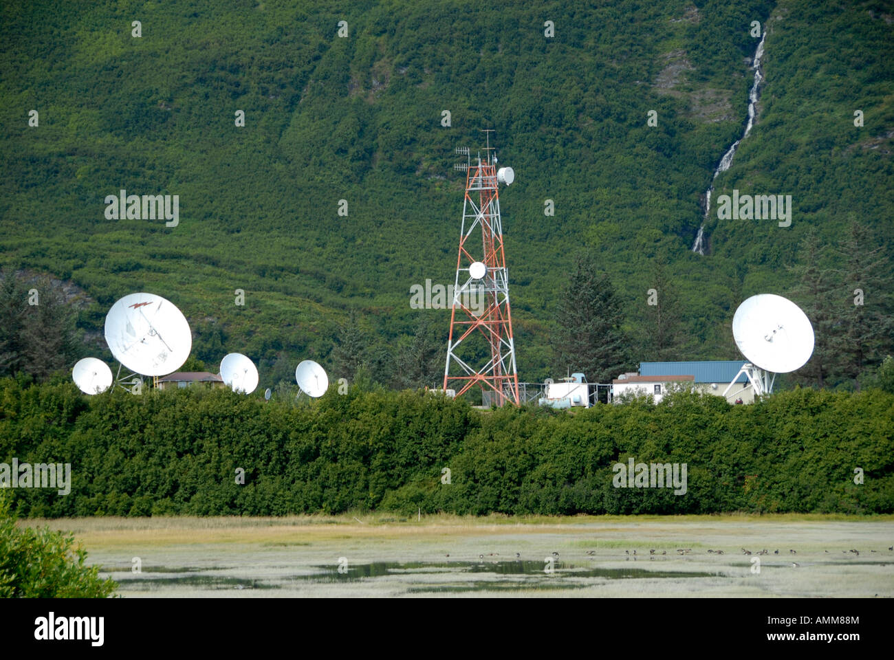 Satellite Dishes Radio Communication Port Valdez Prince William Sound ...