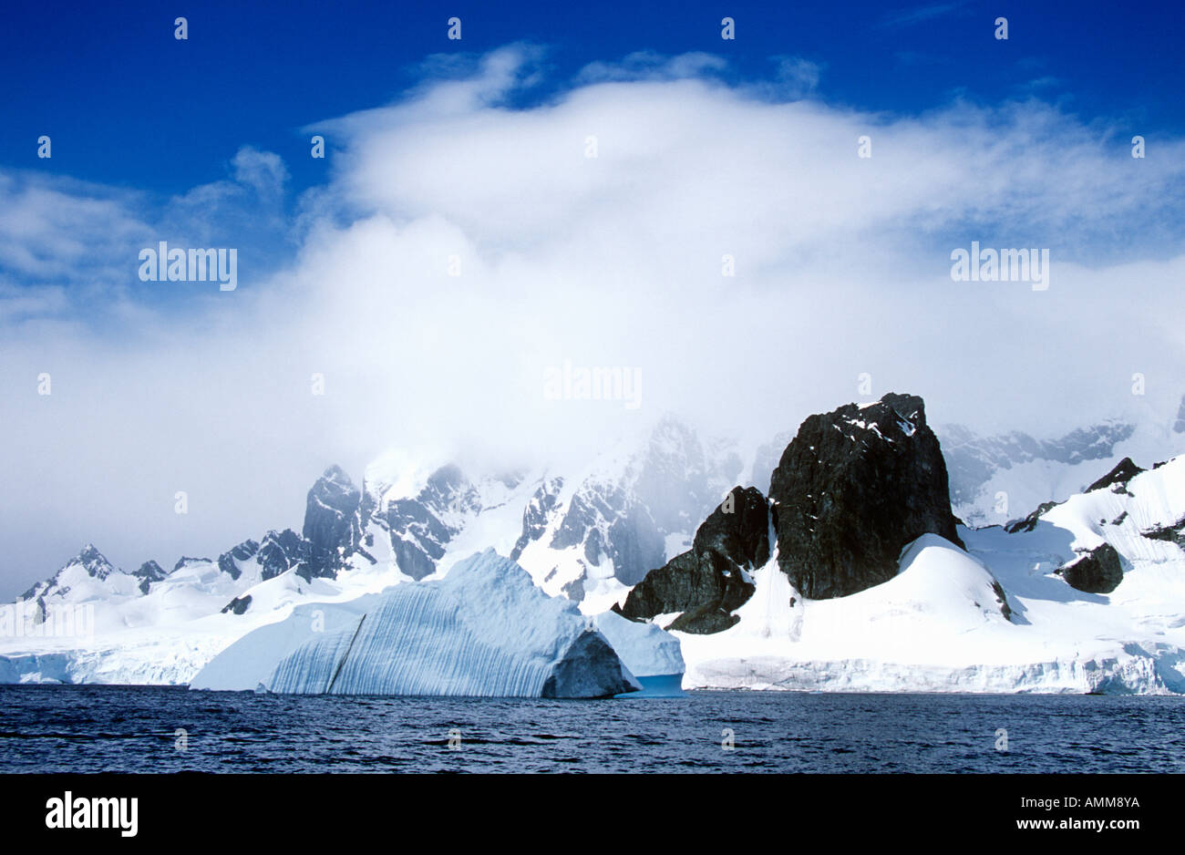 Glaciers and icebergs in Errera Channel at Culberville Island ...